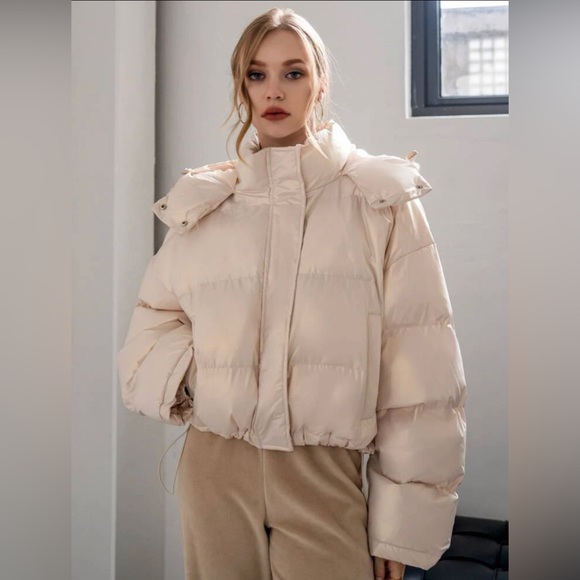 SHEIN | Jackets & Coats | Hooded Zip Up Puffer Coat | Poshmark